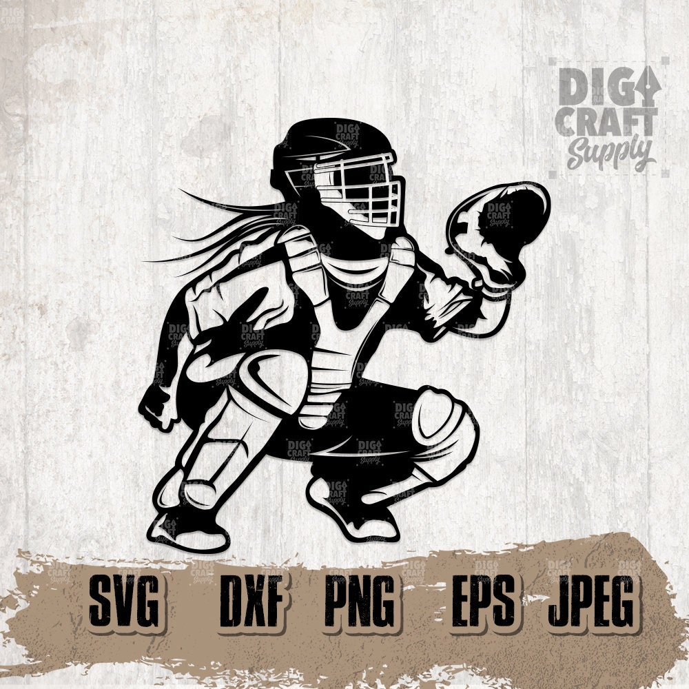 Softball Catcher Drawings