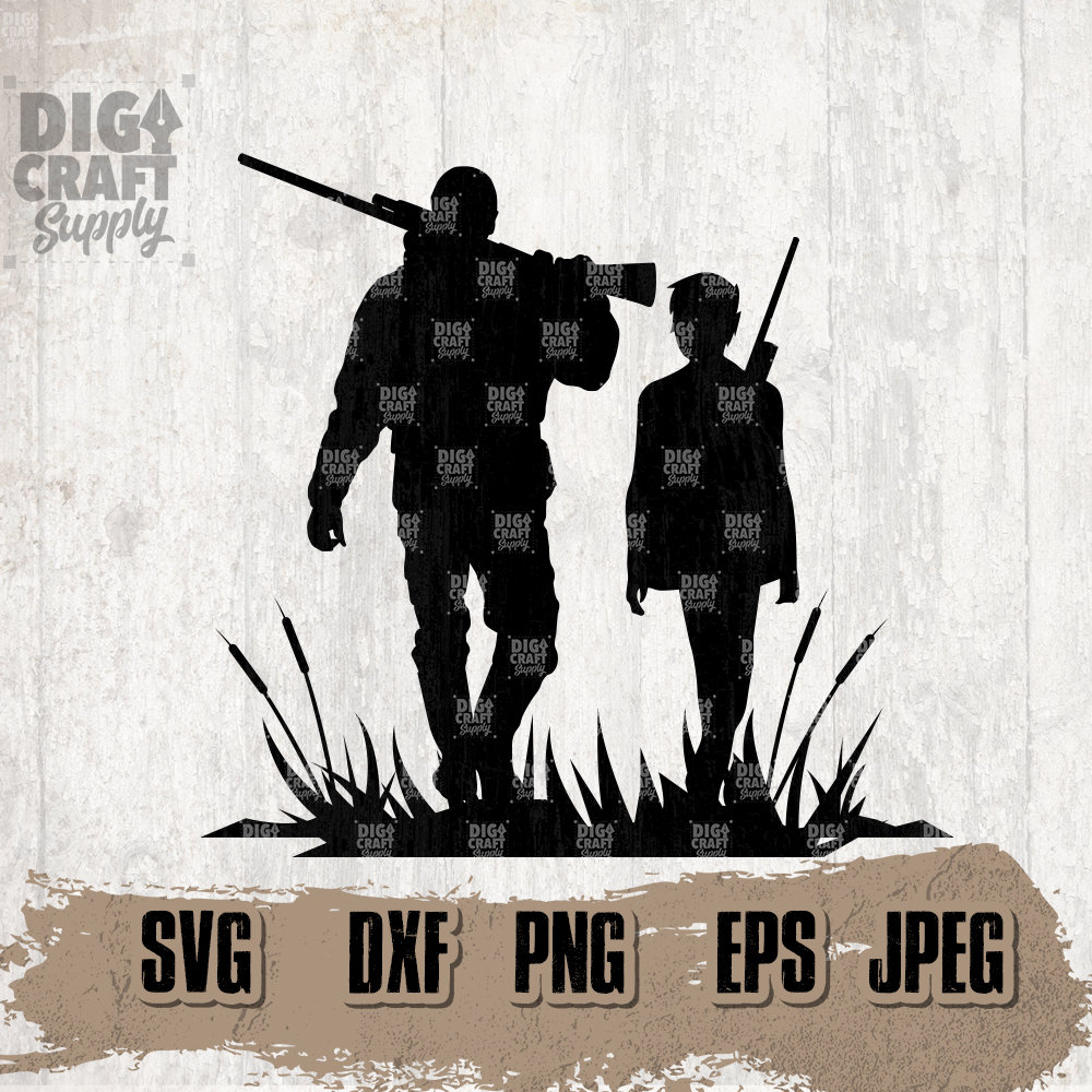 Father and Son Hunting Svg, Hunter Svg, Anter Svg, Outdoor Hunting Svg ...