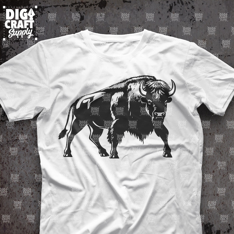 Buffalo Svg, Angry Bull Clipart, Wildlife Cutfile, Western Shirt Png ...