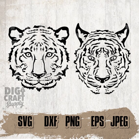 2 Tiger Head Svg Tiger Bundle Svg Tiger Shirt Svg Animal - Etsy