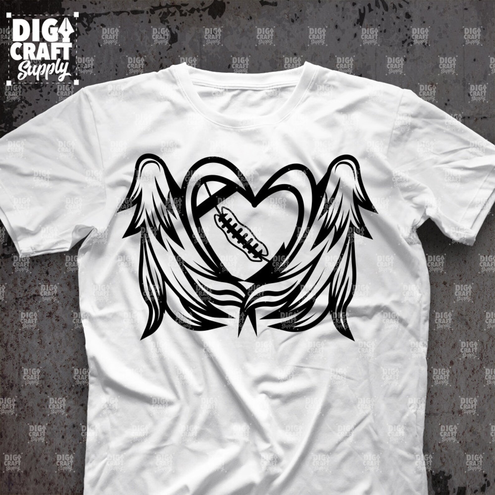 Football Wings Svg Football Clipart Football Shirt Svg - Etsy