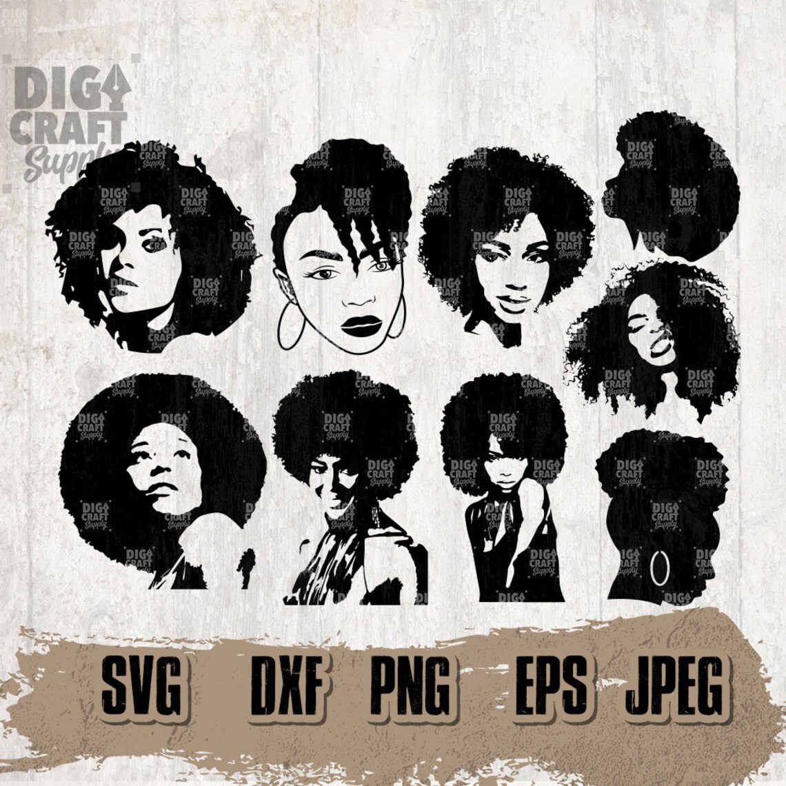 9 Afro Woman Bundle Svg Bundle Svg Afro Svg Afro Bundle - Etsy