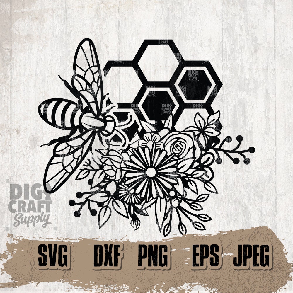 Floral Bee Hive Svg Flora Bee Svg Bee Hive Svg Bee Hive - Etsy