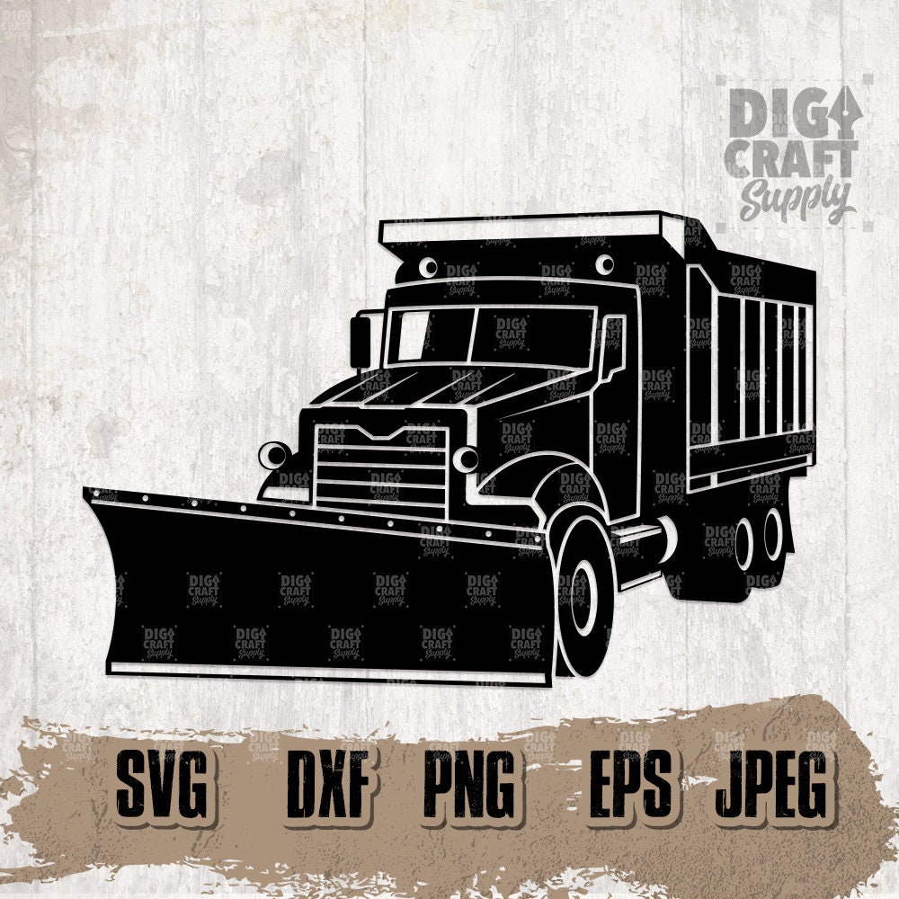 Snow Plow svg, Snow Truck svg, Snow Plow Clipart, Snow Plow Monogram ...