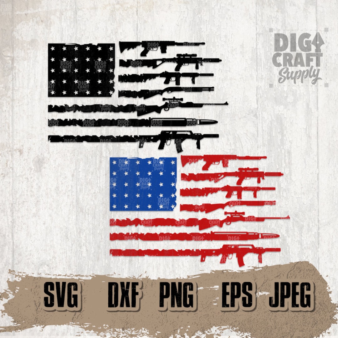US Flag Guns Svg Guns Svg Military Guns Svg Veteran Shirt - Etsy