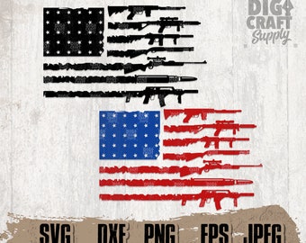 Home & Living American Flag Patriotic Quote Freedom Guns Pistols Gun ...