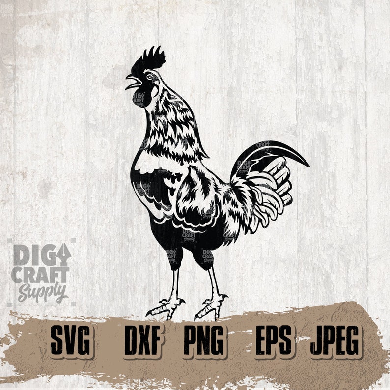 Rooster Chicken Svg, Roaster Svg, Roaster Clipart, Roaster Cutfile ...