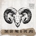 Ram Svg, Bull Clipart, Dryland Animal Stencil, Big Boho Horns Cutfile ...