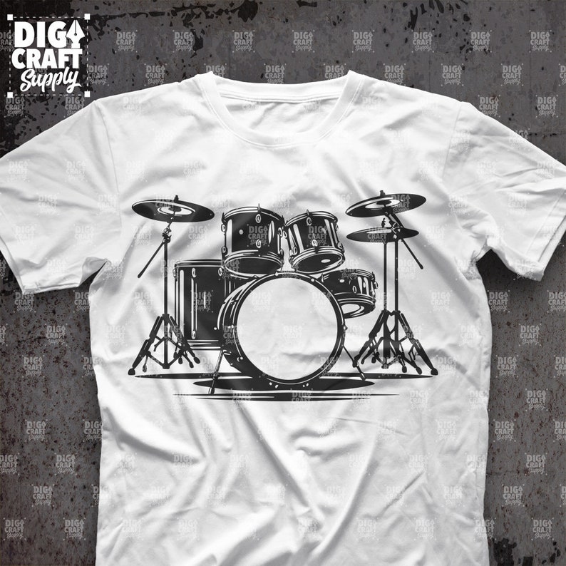 Drum Set Svg Drums Clipart Drummer Dad Shirt Png Little - Etsy