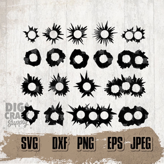 18 Bullet Holes svg Bullet Hole Bundle svg Bundle svg - Etsy France