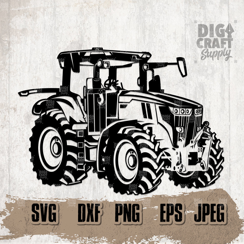 Tractor Svg, Tractor Clipart, Tractor Cutfile, Heavy Equipment Svg ...