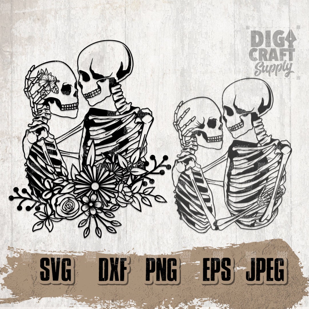 Floral Skull Lovers Svg, Skull Lover Svg, Couple Shirt Svg, Skull Lover ...