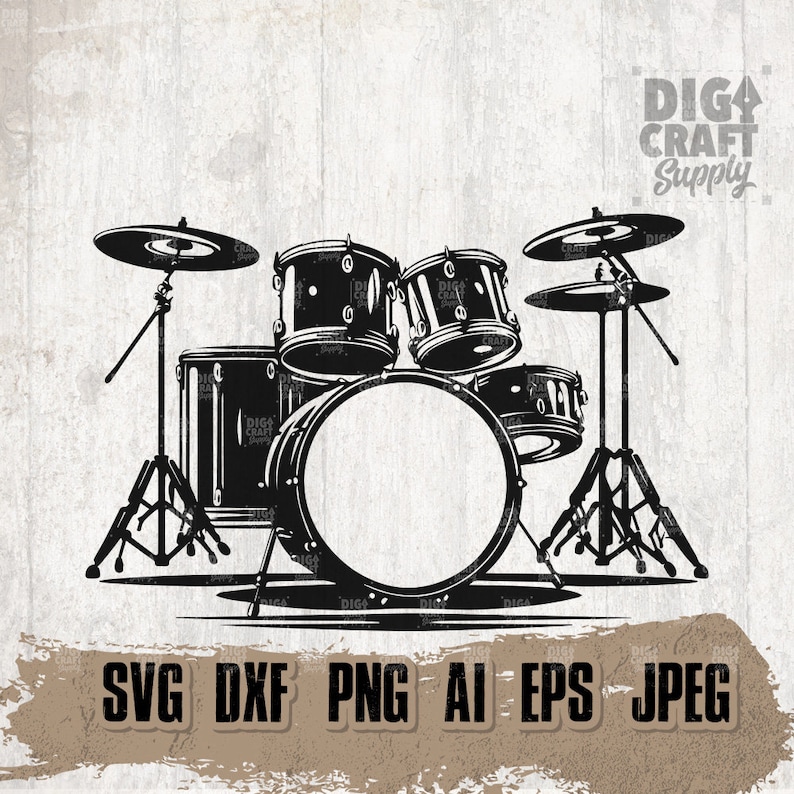 Drum Set Svg Drums Clipart Drummer Dad Shirt Png Little - Etsy