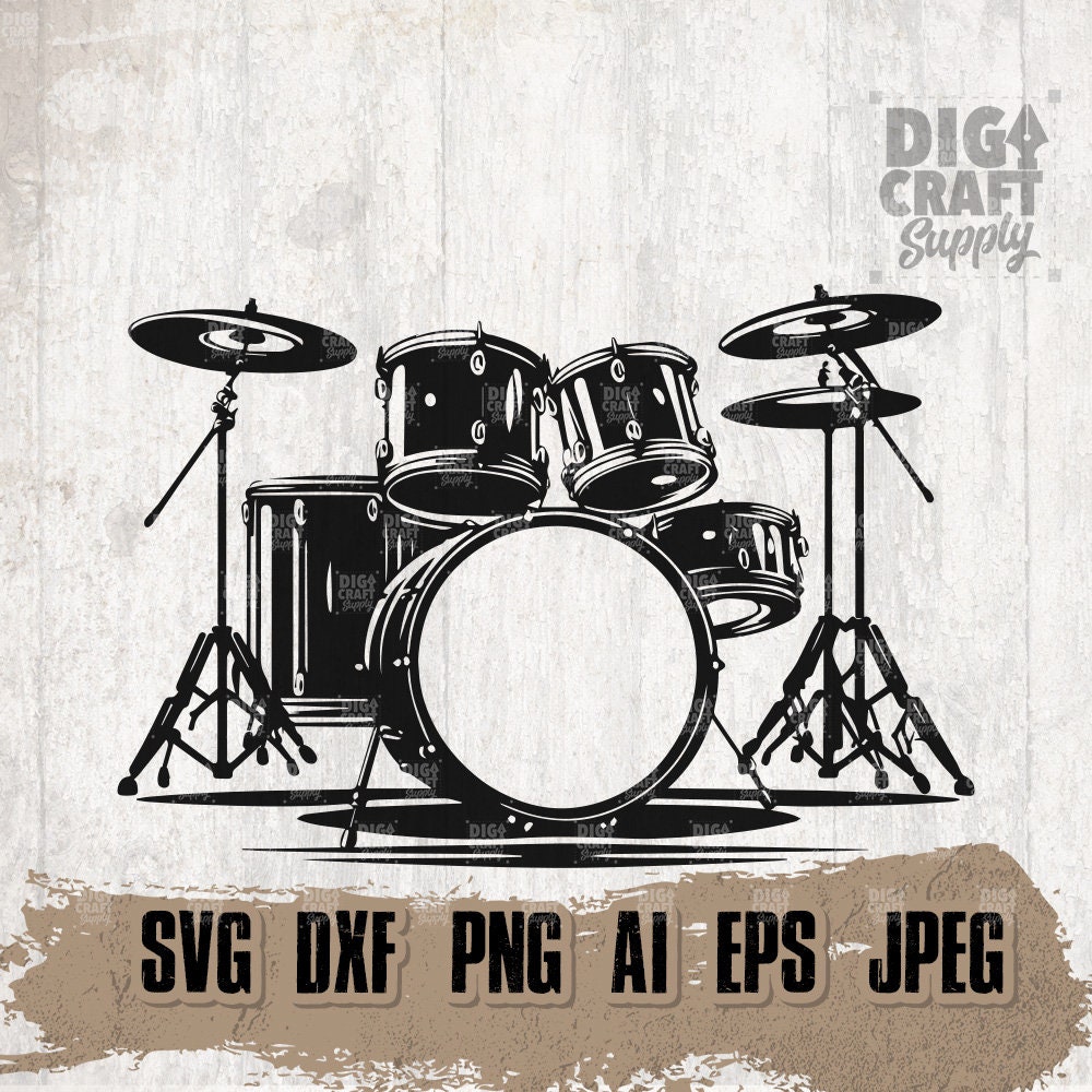 Drum Set Svg Drums Clipart Drummer Dad Shirt Png Little - Etsy Australia