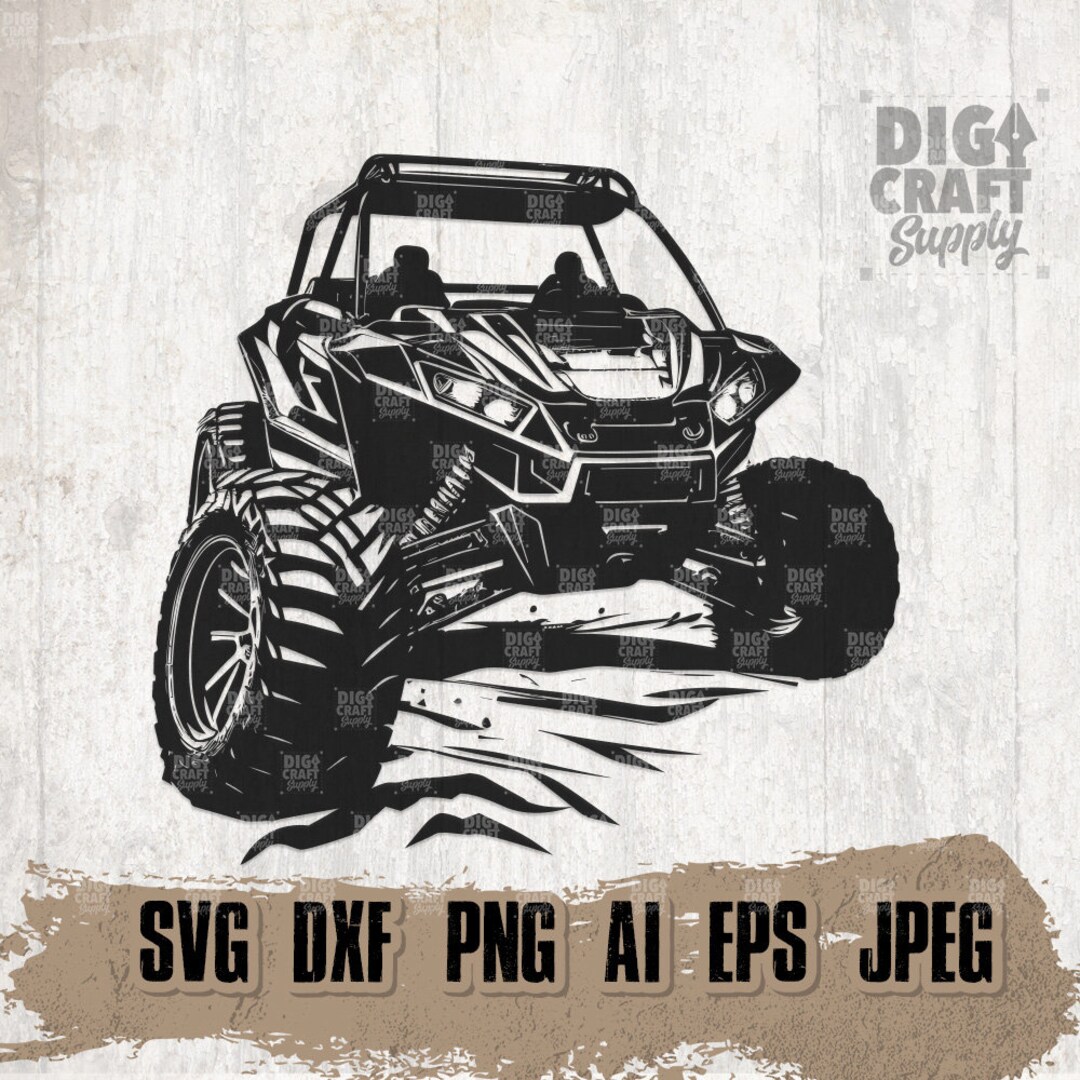 ATV Svg, Mud Ride Clipart, Extreme Sports Cutfile, Muggy Car Stencil ...