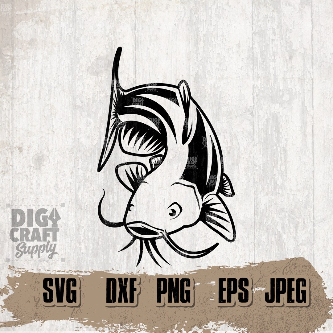 Catfish 3 Digital File, Catfish Svg, Catfish Cut Files, Catfish Clipart ...