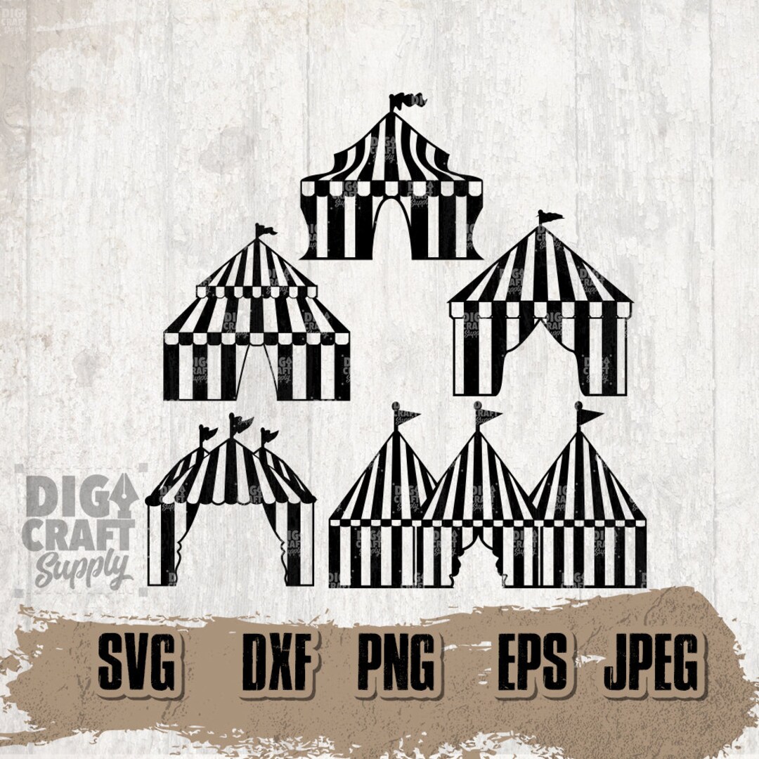 5 Circus Tents Svg, Circus Svg, Tent Svg, Circus Clipart, Circus ...