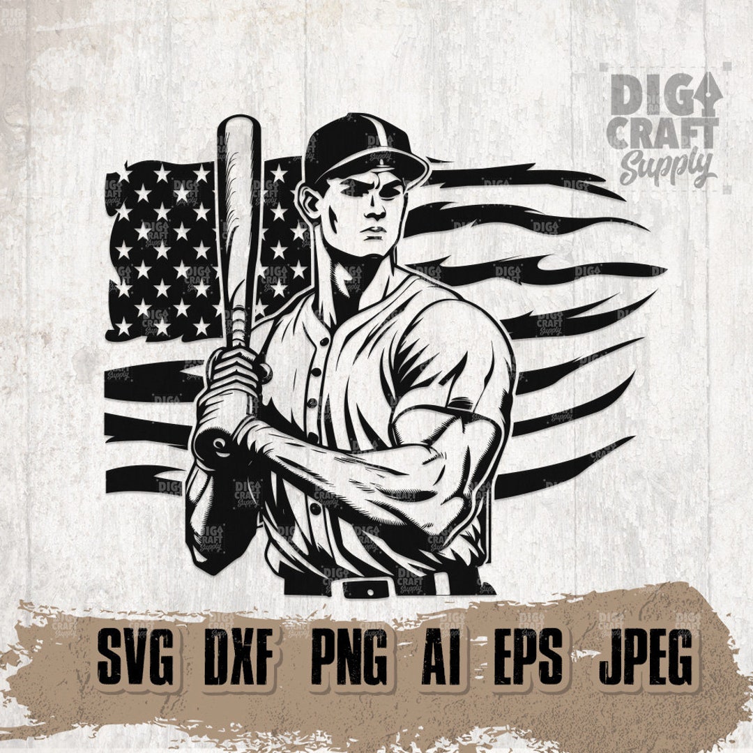 US Baseball Player Svg, Batter Swing Shirt Png, Pitcher Clipart ...