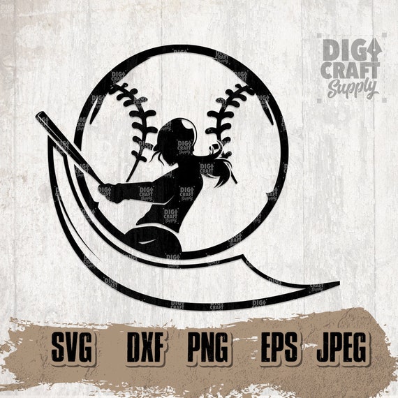 Softball Player Svg Softball Kid Svg Softball Clipart | Etsy