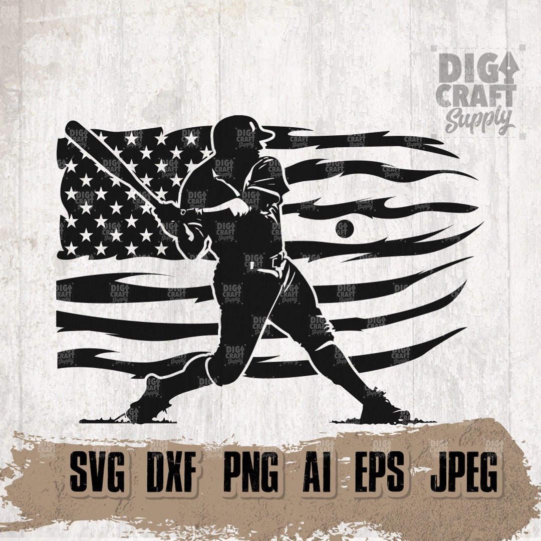 US Baseball Player Svg, Batter Dad Gift Idea, Sports Son Dxf, Pitcher ...