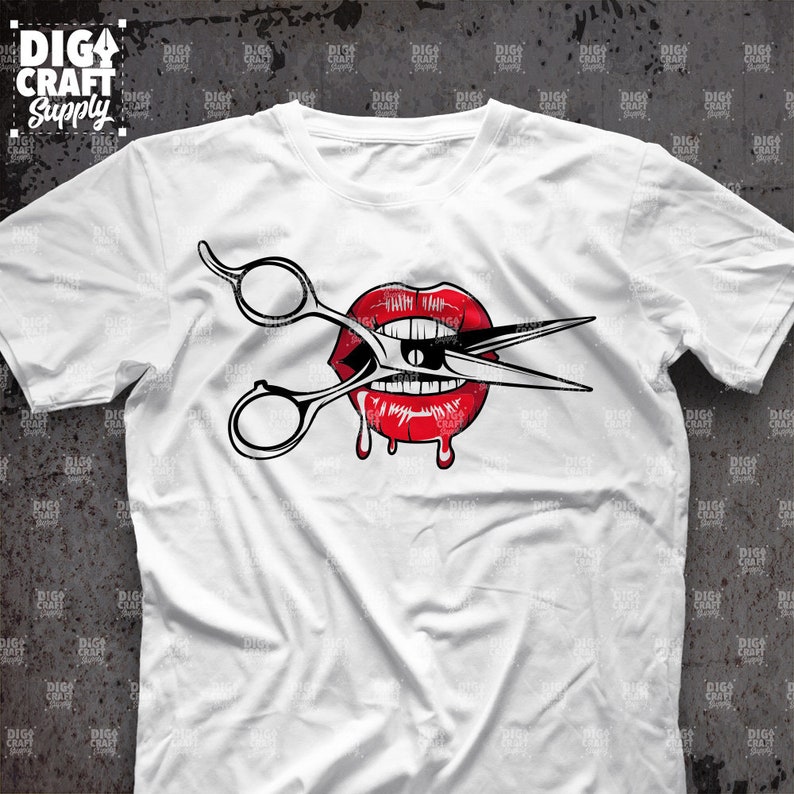 Sexy Lips Biting Scissor Svg Hair Stylist Monogram Gift Idea - Etsy