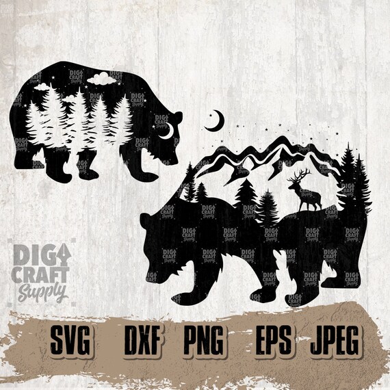 Bear Outdoor svg Outdoor Adventure svg Bear svg Wild Animal | Etsy