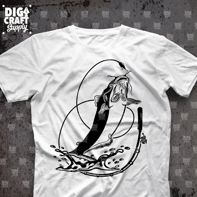 Cat Fishing Svg Cat Fish Svg Cat Fish Shirt Svg US Fishing - Etsy