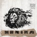 Lion Head Svg, Jungle King Cutfile, Wild Animal Clipart, Wilderness ...