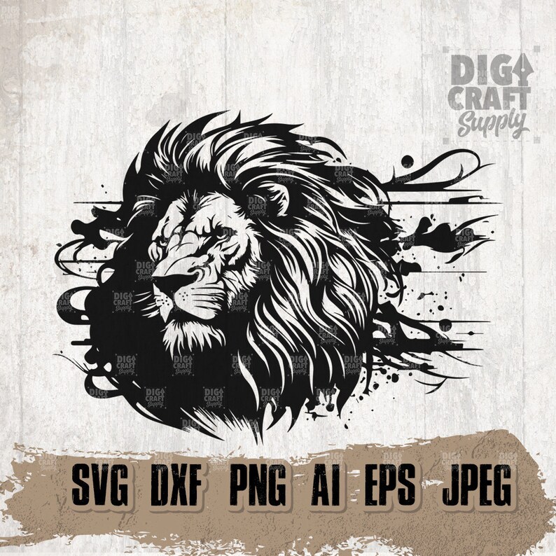 Lion Head Svg Jungle King Cutfile Wild Animal Clipart - Etsy