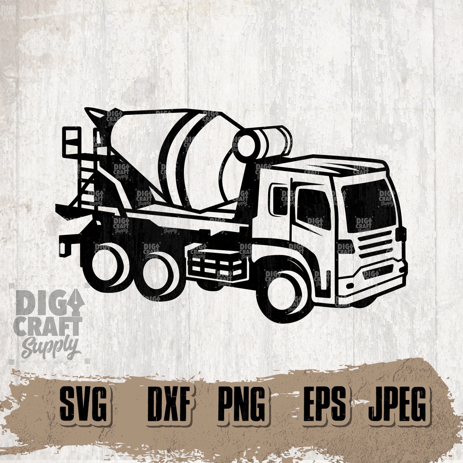 Concrete Mixer Truck Svg Digital Downloads Mixer Truck Svg - Etsy
