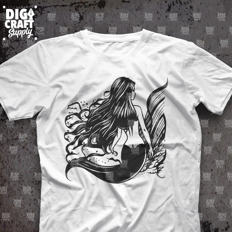 Mermaid Svg Celestial Being Clipart Mystical Lady Cutfile - Etsy