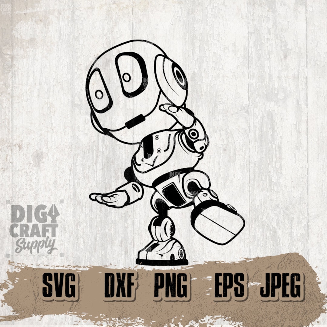 Robot Svg 2, Robot Toy Svg, Robot Clipart, Robot Cutting File, Robot ...