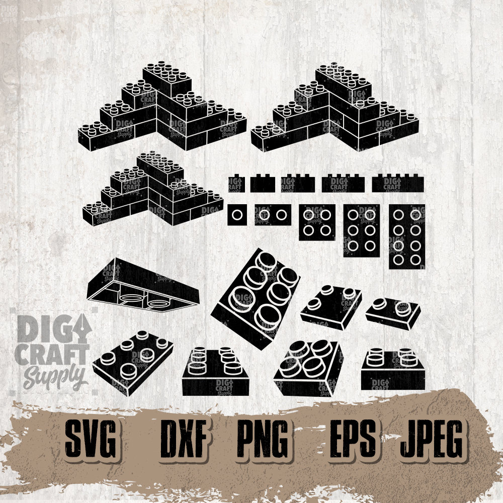 Bricks Svg 2 Bricks Clipart Bricks Cutfile Bricks Digital - Etsy