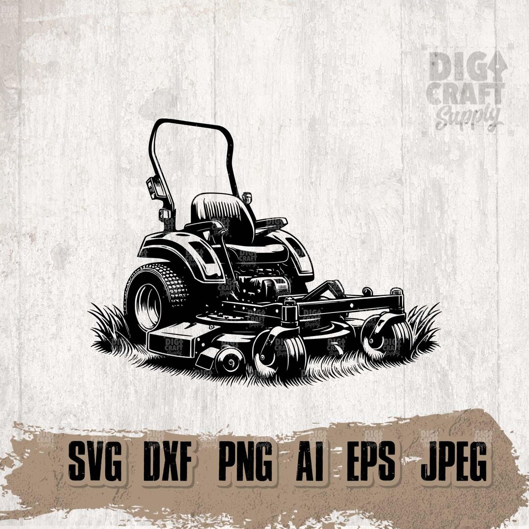 Lawn Mower Svg | Garden Tools Clipart | Landscape Stencil | Grass ...