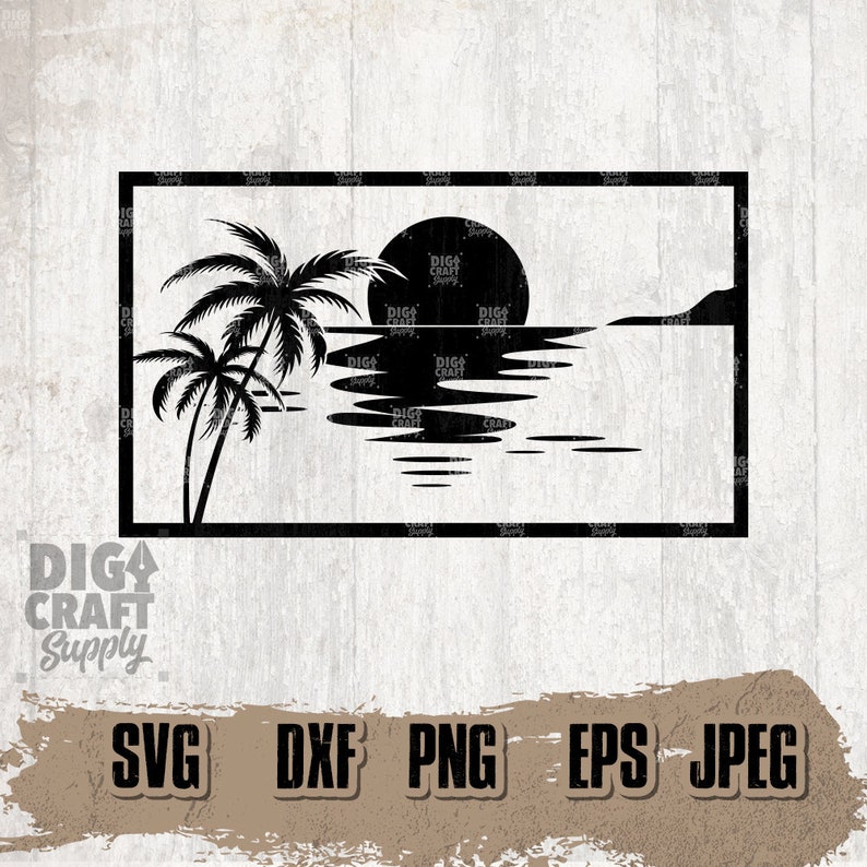 Sunset Svg Sun Svg Beach Svg Beach Png Beach Life Svg - Etsy