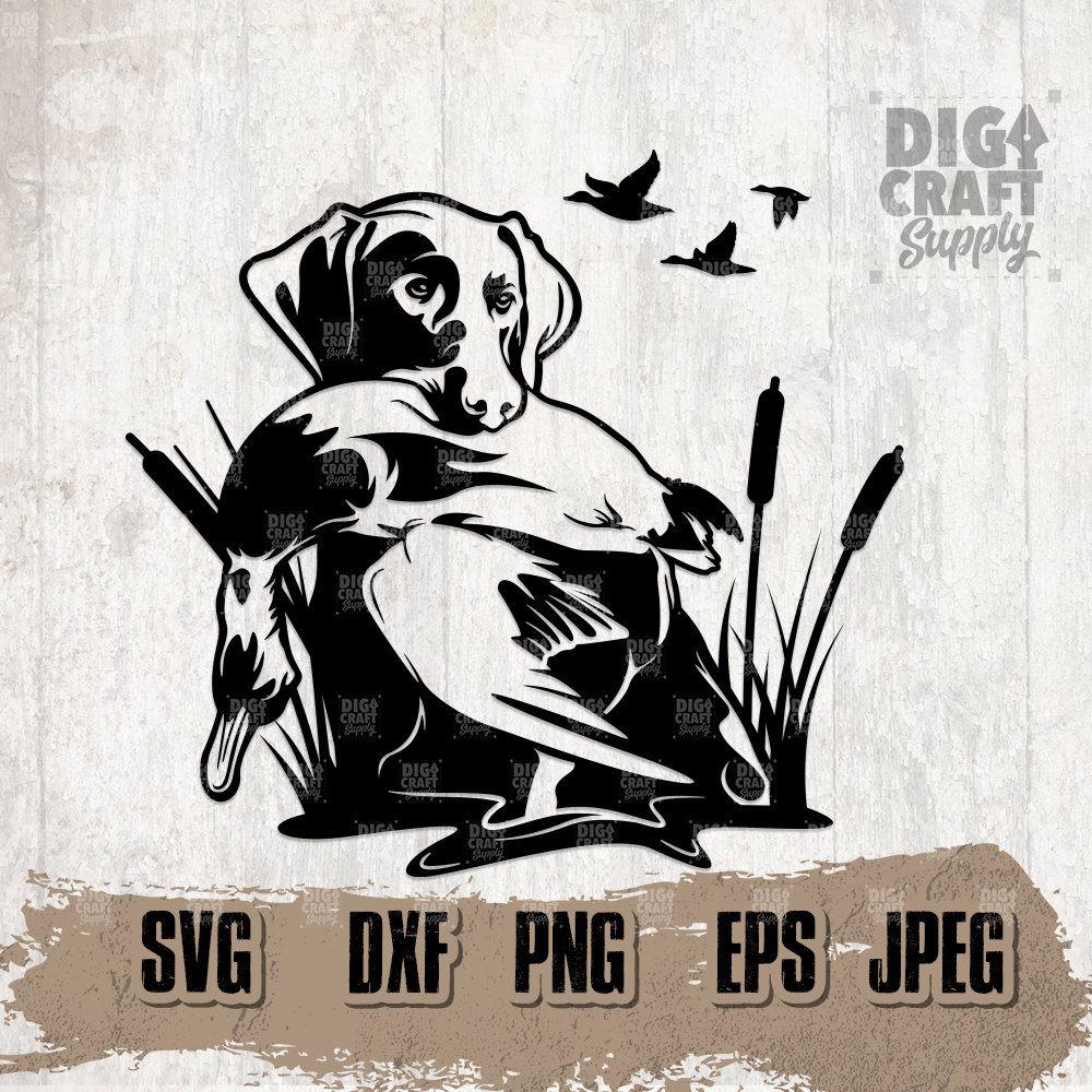Duck Hunting Clipart Dog Stencil Outdoor Shirt Png Hunter - Etsy