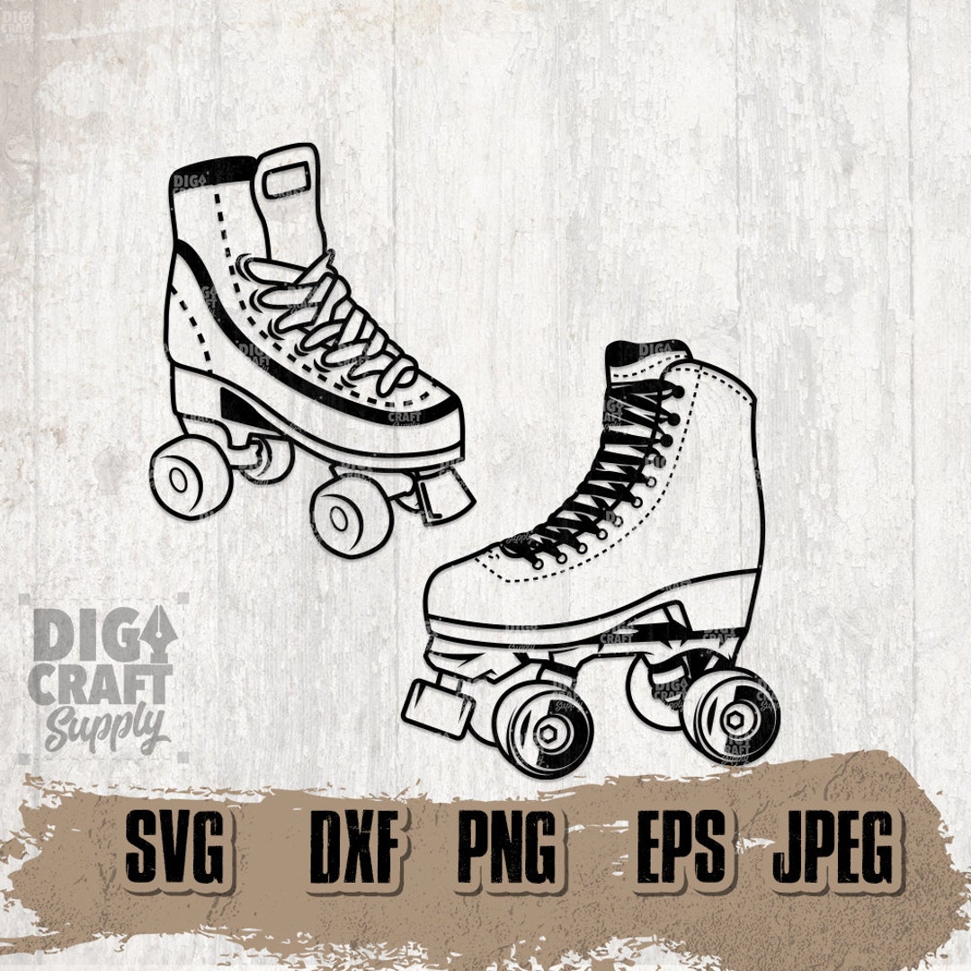 Roller Skate Svg 2, Skate Svg, Roller Blades Svg, Skate Clipart, Skate ...