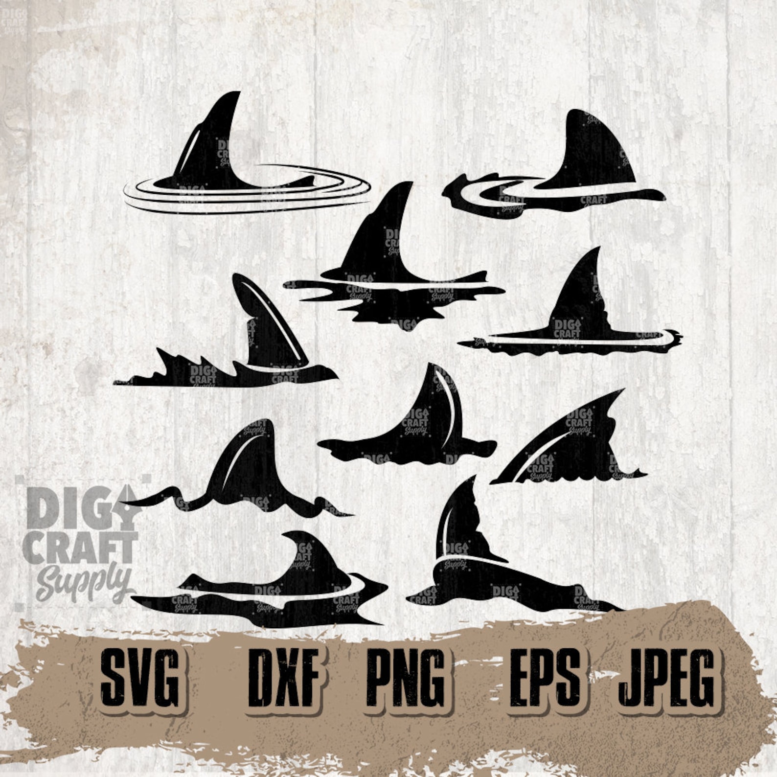 10 Shark Fin Bundle Svg Shark Fins Svg Bundle Svg Shark - Etsy