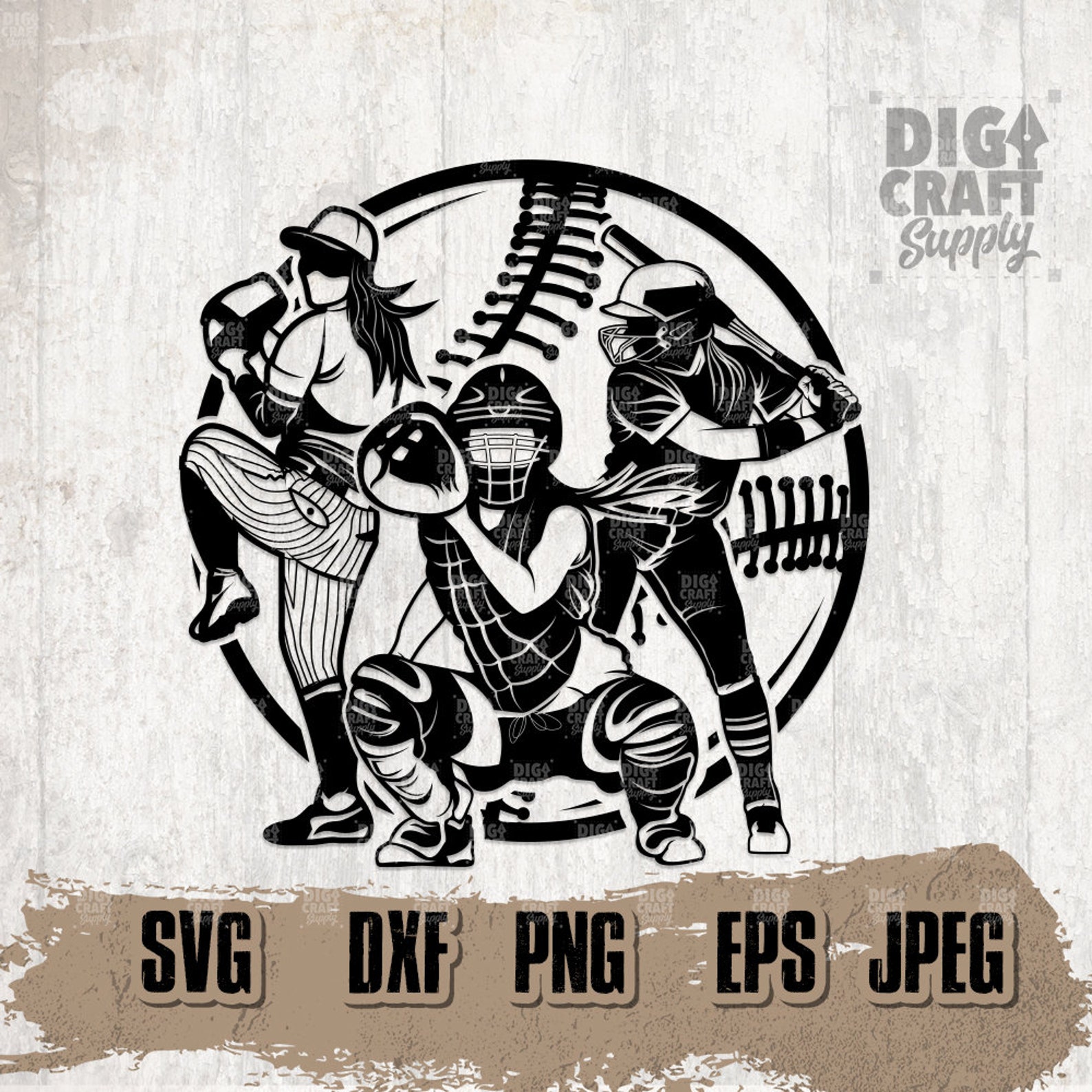 Softball Players Svg Softball Team Svg Softball Fans Svg - Etsy UK