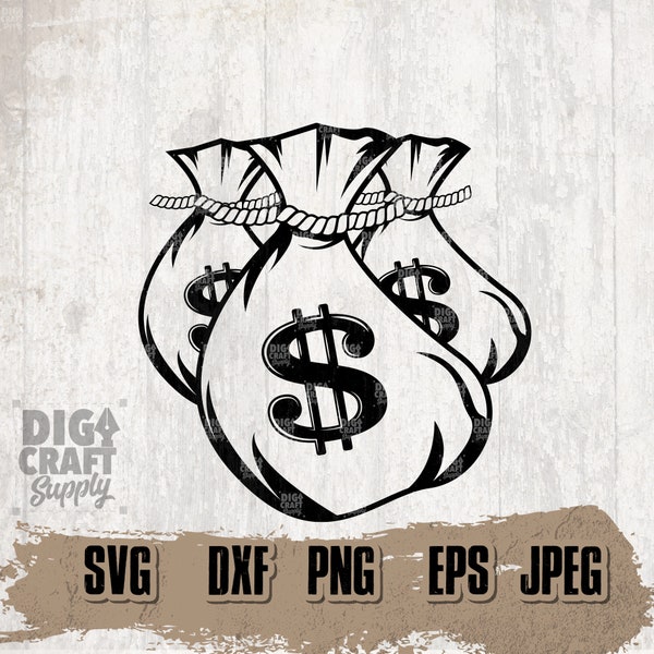 Money Bag Svg - Etsy