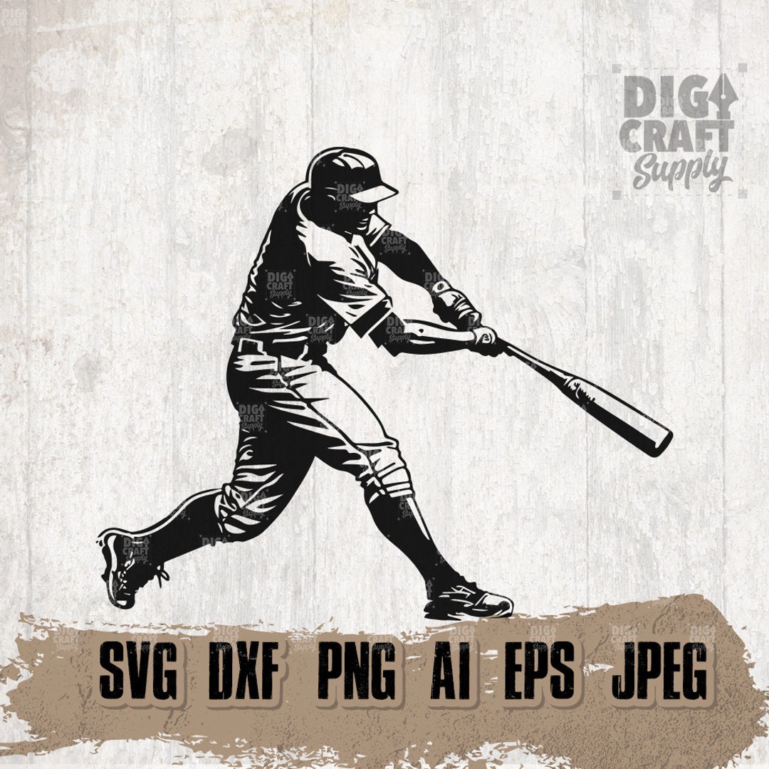 Baseball Player Svg, Sports Dad Gift Idea, Batter Son Dxf, Pitcher ...