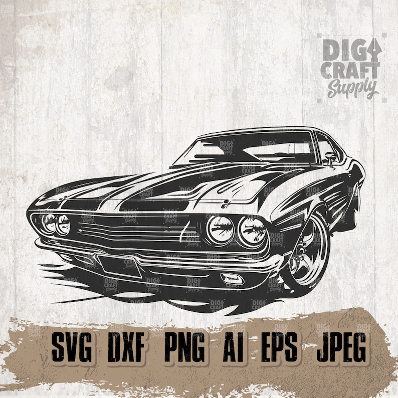 Muscle Car Svg Racer Dad Clipart Racing Gift Idea Dxf - Etsy