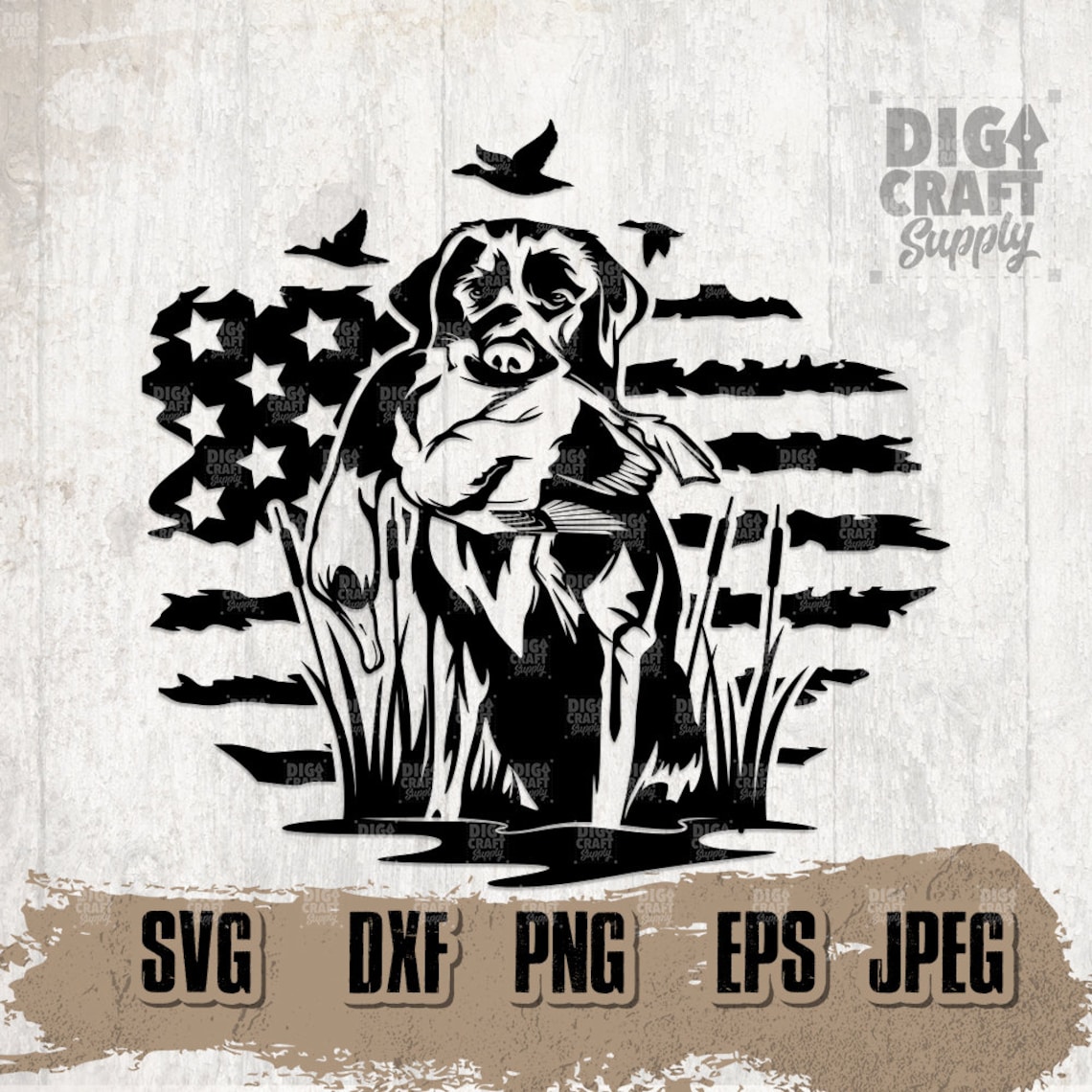 US Duck Hunting SVG, Dog Hunt Duck Clipart, Labrador Retriever Cut File ...