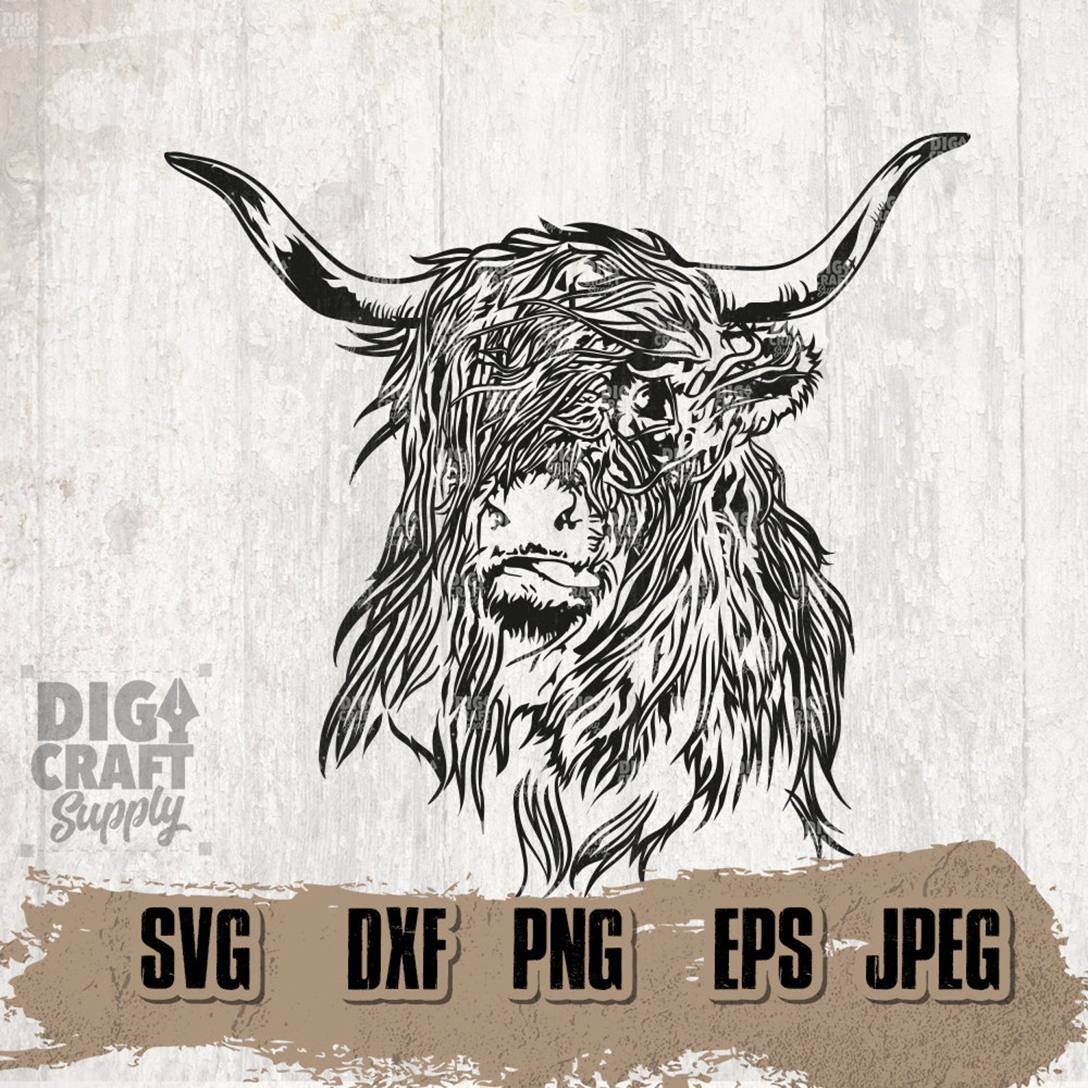 Highland Cow Svg Highland Cow Clipart Highland Cow Png Cow Etsy