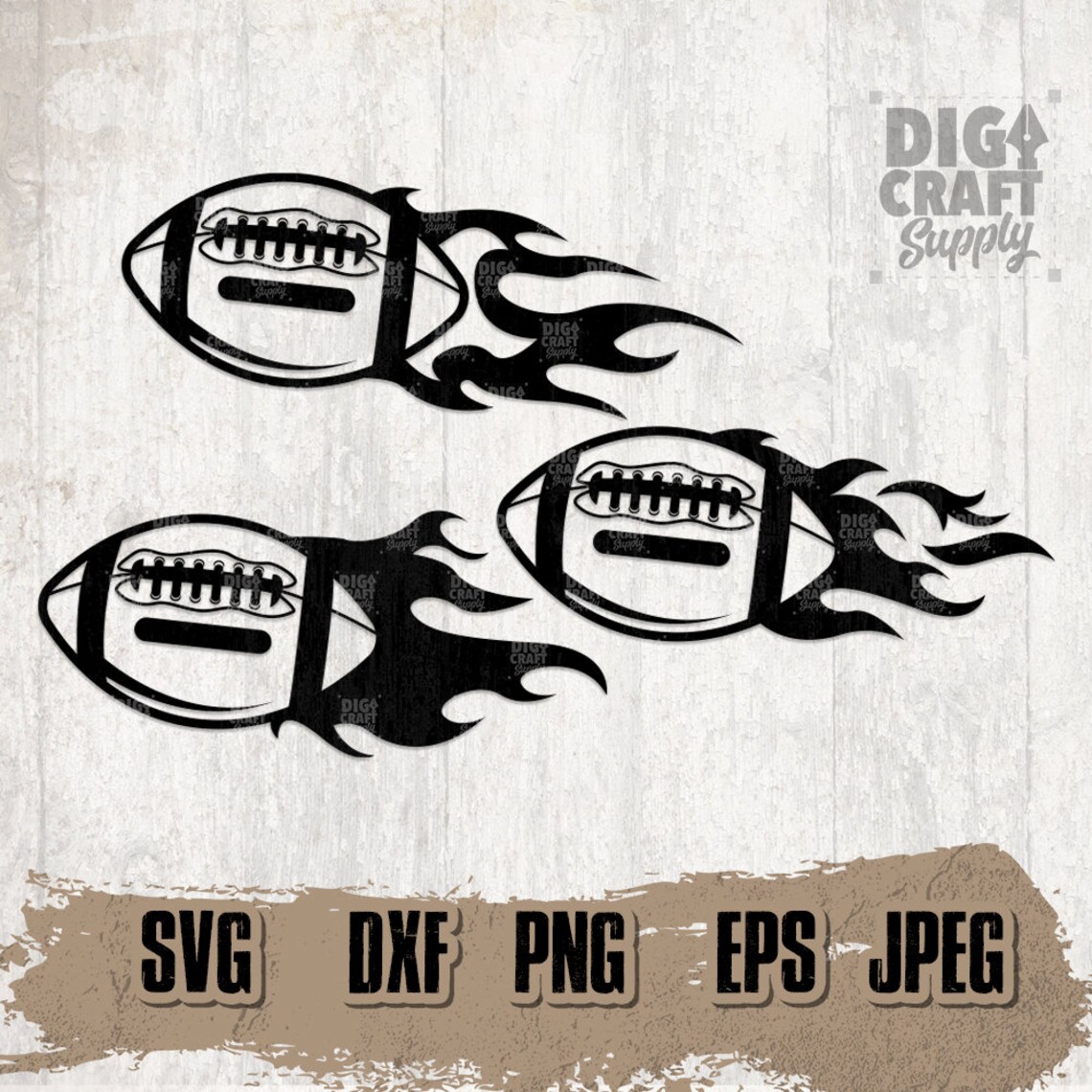Football on Fire Svg Football Shirt Svg Football Clipart - Etsy