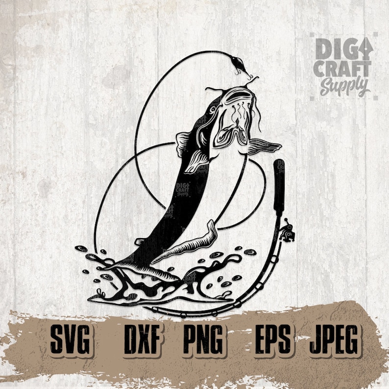 Cat Fishing Svg Cat Fish Svg Cat Fish Shirt Svg US Fishing - Etsy