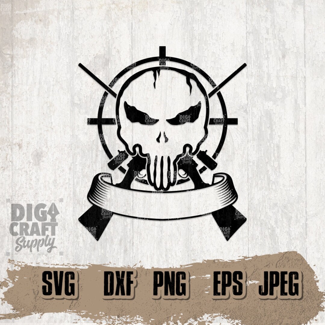 Hunting Skull Svg, Hunting Skull Clipart, Hunting Svg, Hunting Skull ...
