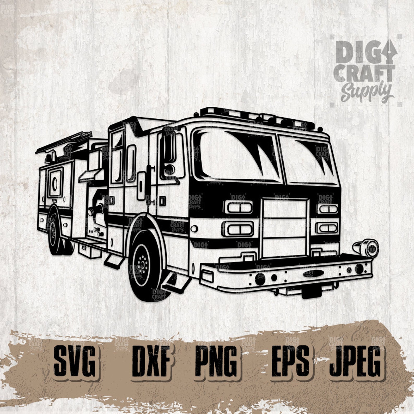Fire Truck Svg, Fireman Truck Svg, Fire Fighter Truck Svg, Fire Truck ...