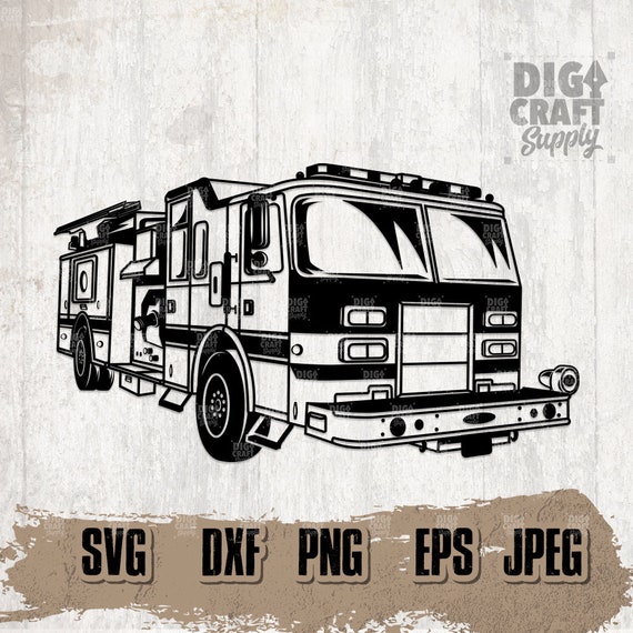 Fire Truck Svg Fireman Truck Svg Fire Fighter Truck Svg - Etsy