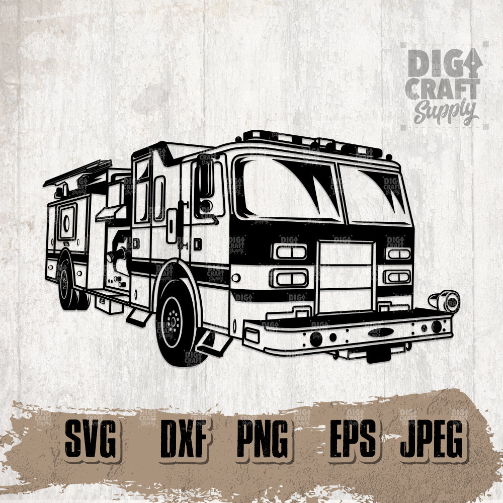 Fire Truck Svg Fireman Truck Svg Fire Fighter Truck Svg - Etsy